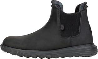 HeyDude Branson Classic - Chaussures pour Hommes - Bottes avec Semelles Confortables, Black/Black, 42
