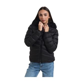 Colmar Femme, Vestes, Noir, Taille: 40 FR Veste Noire Matelass&eacute;e &agrave; Capuche