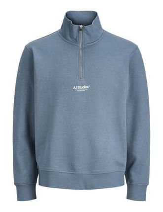 Jack & Jones Jjesoho Sweat Quarter Zip Hn Noos, Blue Mirage., XXL