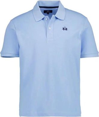 La Martina Herren Polo-Shirt blau Baumwoll-Piqu&eacute;