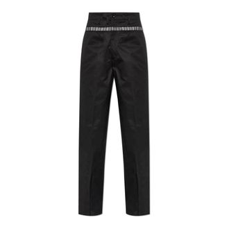 Maison Margiela Regul&auml;re Hose mit kariertem Bund - - Trousers - Herren - Schwarzk - S