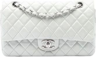 Chanel Sac bandouli&egrave;re vintage Chanel &agrave; double rabat - Femme - Pre-owned - Blanc - Taille: ONE Size