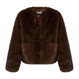 Stand Studio Siena Kunstpelzjacke - - Jackets - Damen - Braun - L