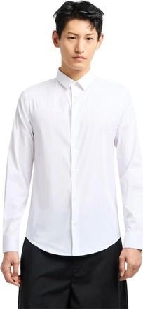 Emporio Armani Homme, Chemises, Blanc, Taille: S Camicia