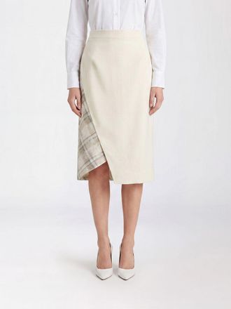 Vivienne Westwood Jupe midi asym&eacute;trique en coton &agrave; motif tartan et taille haute