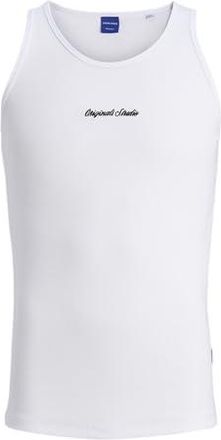 Jack & Jones Rib Tank Top Débardeur côtelé Jornorrebro, Blanc éclatant, XS Hommes