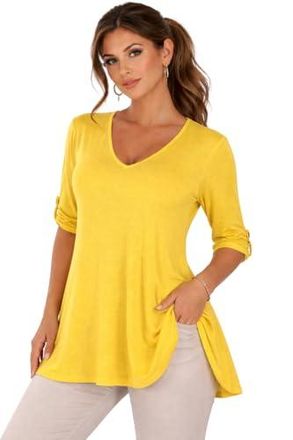 Eye Catch Plus - Tunique Basique col en V - Shellie - Femme - Grandes Tailles