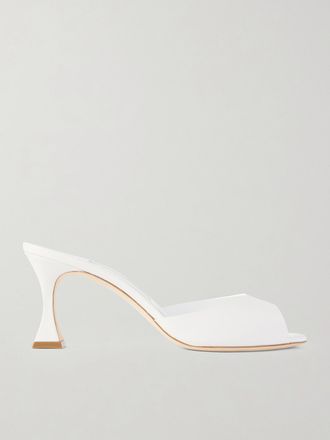 Manolo Blahnik Mules En Cuir Jadarona 70 - Blanc
