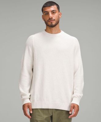 lululemon Textured Knit Classic-Fit Crewneck Sweater pour Hommes - Taille 2XL
