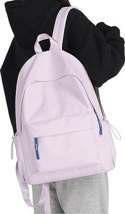 Generic Sac &agrave; dos &eacute;tudiant, sac &agrave; dos uni pour hommes et femmes, l&eacute;ger et beau sac &agrave; dos maternelle sacs &agrave; dos filles avec nom, lilas, taille unique