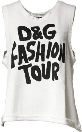 Dolce & Gabbana Femme, Tops, Blanc, Taille: 36 FR Tank Top
