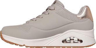 Skechers Damen UNO Golden Air Turnschuhe, Taupe Durabuck/Silver Trim, 36 EU