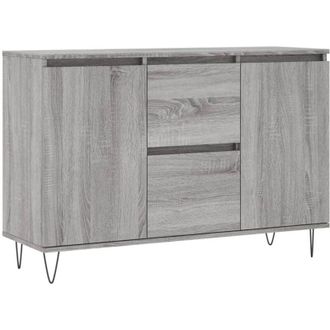 vidaXL Buffet sonoma gris 104x35x70 cm bois ding&eacute;nierie