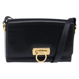 Ferragamo Pre-owned Leder-Umh&auml;ngetasche - - Pre-owned - Damen - Blau - ONE SIZE