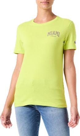 Champion Damen Legacy American Summer W-Regular S/S Crewneck T-Shirt, grün neon, Medium