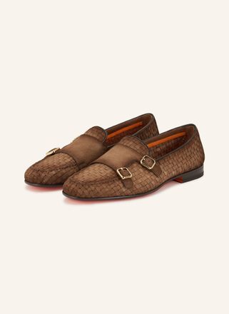 Santoni Double-Monks Scacco braun