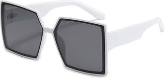 Generic Lunettes De Soleil Carr&eacute;es &Agrave; Grande Monture For Hommes, For Les Vacances, D&eacute;placements, Le Sport, For Femmes(White)