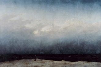 1art1 Caspar David Friedrich Poster Der Mönch Am Meer, 1808-1810 Bilder Leinwand-Bild Auf Keilrahmen | XXL-Wandbild Poster Kunstdruck Als Leinwandbild 30x20