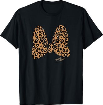 Disney Minnie Mouse Classic Leopard Print Bow T-Shirt