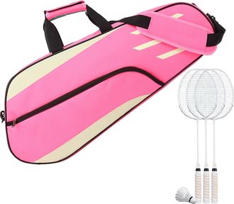 Generic Tennis-Tasche mit 3 Schl&auml;gern, wasserdichte Badminton-Tasche, Schultertasche, Sporttasche, Multi-Schl&auml;gertasche, Racquetball-Ausr&uuml;stungstaschen
