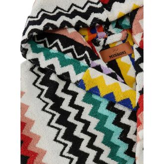 Missoni Home Zigzag Cotton Terry-Cloth Bathrobe - White
