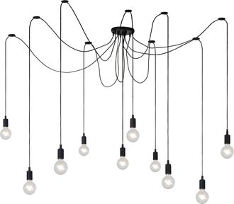 Lucide FIX - Pendelleuchten - 10xE27 - Schwarz