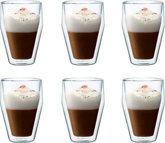 Bodum 10482-10-12 Tilis Set mit 6 doppelwandigen Gläsern, stapelbar, durchsichtig, 0,35 L