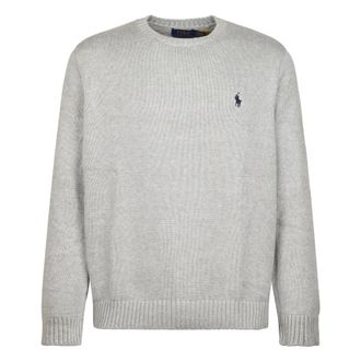Polo Ralph Lauren Homme, Pulls, Gris, Taille: M Pull Ras du Cou en Coton