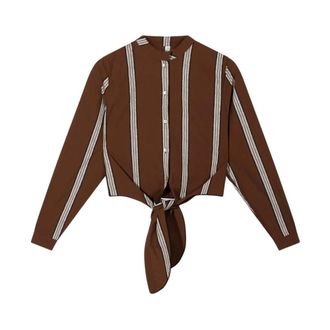 10 Days Femme, Blouses et Chemises, Brun, Taille: 40 FR Blusa corta nudo