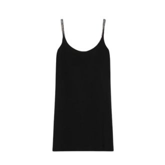 Sportmax Femme, Robes, Noir, Taille: 36 FR Abetone Embellished Slip Dress