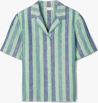 Tory Burch Gestreiftes Leinentop
