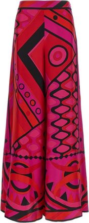 Pucci Femme, Pantalons, Multicolore, Taille: 38 FR Vivara Print Silk Palazzo Pants