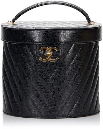 Chanel Hobo Bags - CC Caviar Leather Vanity Bag - Gr. unisize - in Schwarz - f&uuml;r Damen