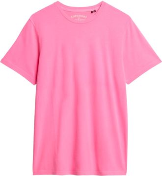 Superdry Herren Klassisches Essential T-Shirt Verwaschenes Trockenes Neonpink XXXL