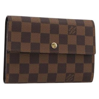 Louis Vuitton Portefeuille Pre-owned en toile Damier Ebene - Femme - Pre-owned - Brun - Taille: ONE Size