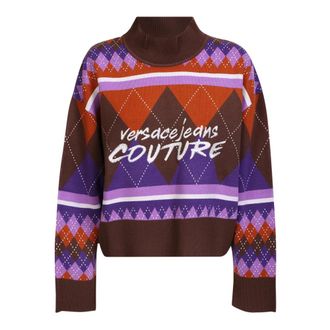 Versace Jeans Couture Argyle Strickpullover - - Knitwear - Damen - Mehrfarbig - M