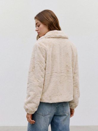 Vero Moda Fellimitatjacke VMSOLAIMA SHORT JACKET NOOS Kunstfaser, Fellimitat