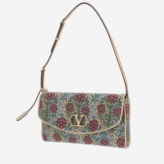 Valentino Garavani Womens Shoulder Bag Devain Small Embroidered Multicolour Other Fibers