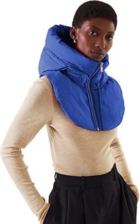 Generic Faux Cols à Capuche pour Femme Fille, Faux Col Amovible Demi-Gilet Chemise sans Manches, Chaleur de Hiver Faux Collier, Accessoires de Vêtements à Mod