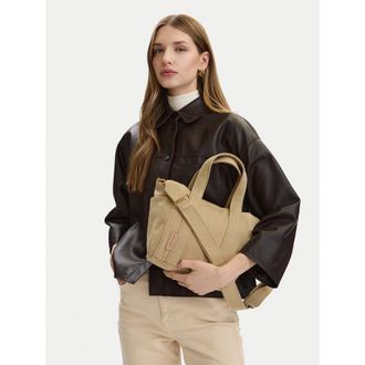 Calvin Klein Handtasche Calvin Klein Webbing Strap Canvas Small Tote LV04F3384G Beige