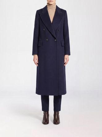 Max Mara Manteau long crois&eacute; en laine vierge et cachemire
