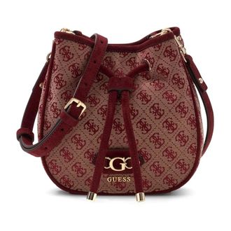 Guess Samantha Mini Drawstring Bucket - - Bags - Damen - Rot - ONE SIZE