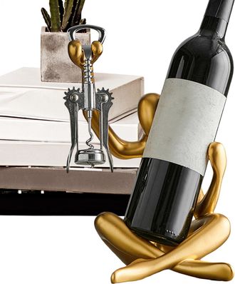 Generico Weinhalter, Weintisch, Weinständer aus Kunstharz, ohne Flaschenöffner, Hohle Statue, Deko, Weindekoration für Küchenbar, Arbeitsplatte