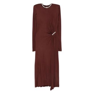 DAVID KOMA Crystal-embellished Draped Dress