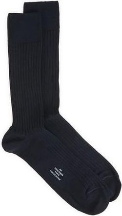 Au Printemps Paris Chaussettes hautes c&ocirc;tel&eacute;es en laine m&eacute;rinos m&eacute;lang&eacute;e