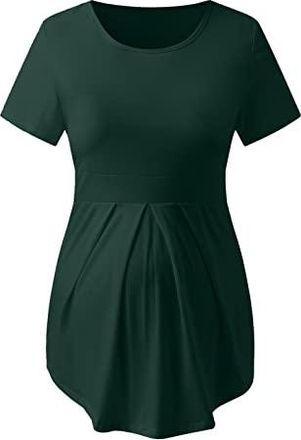 Generic Pyjama de grossesse pour femme avec ourlet - T-shirt décontracté à manches courtes et col rond - T-shirt dallaitement basique à manches longues pour a