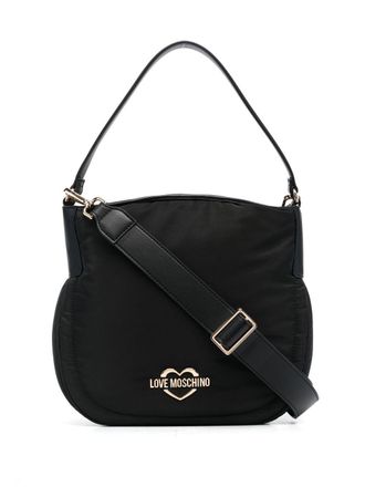Love Moschino sac &agrave; bandouli&egrave;re &agrave; plaque logo - Noir