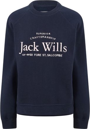Jack Wills Hunston Sweatshirt f&uuml;r Damen, Rundhalsausschnitt (Marine)