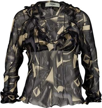 Fendi Damen, Blusen & Hemden, Schwarzk, XSGröße