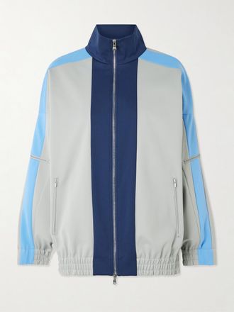Tibi Jacke Aus Jersey In Colour-block-optik - Grau
